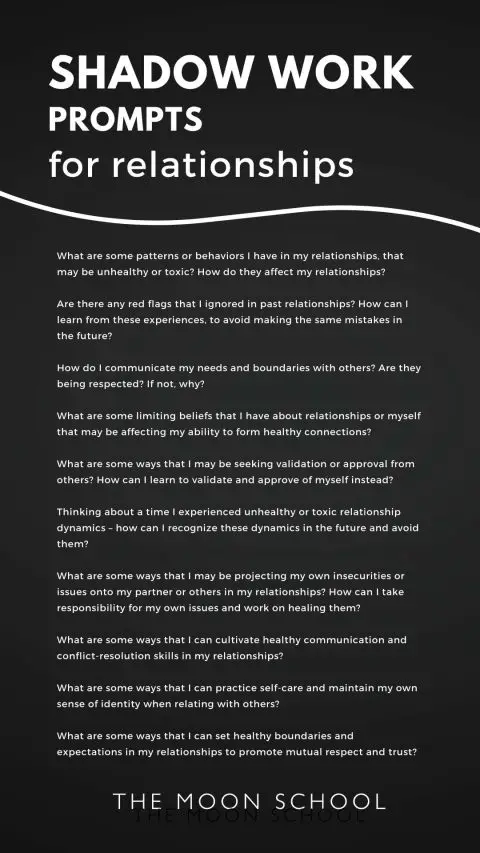 The 50 BEST Shadow Work Prompts for Beginners | The Moon School